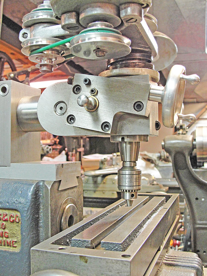 Childs 0000 horizontal milling machine with a Unimat vertical milling head