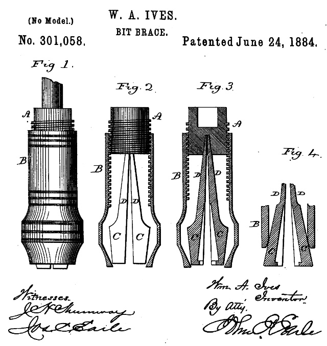 Ives ten inch swing brace with patent chuck for sale by georgesbasement.com