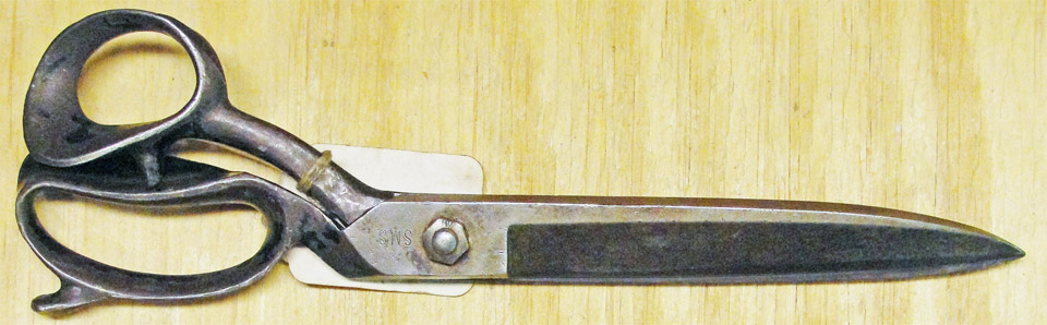 Tailor's shears made by Wiss of Newark - 12 inches overall