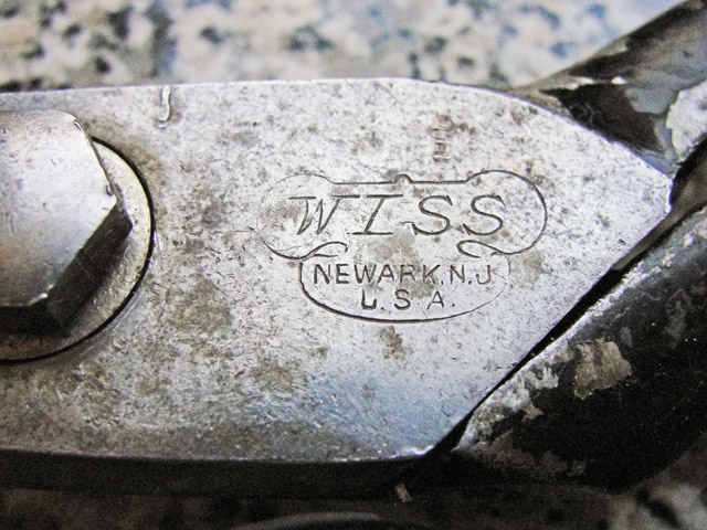 Tailor's shears made by Wiss of Newark - 12 inches overall