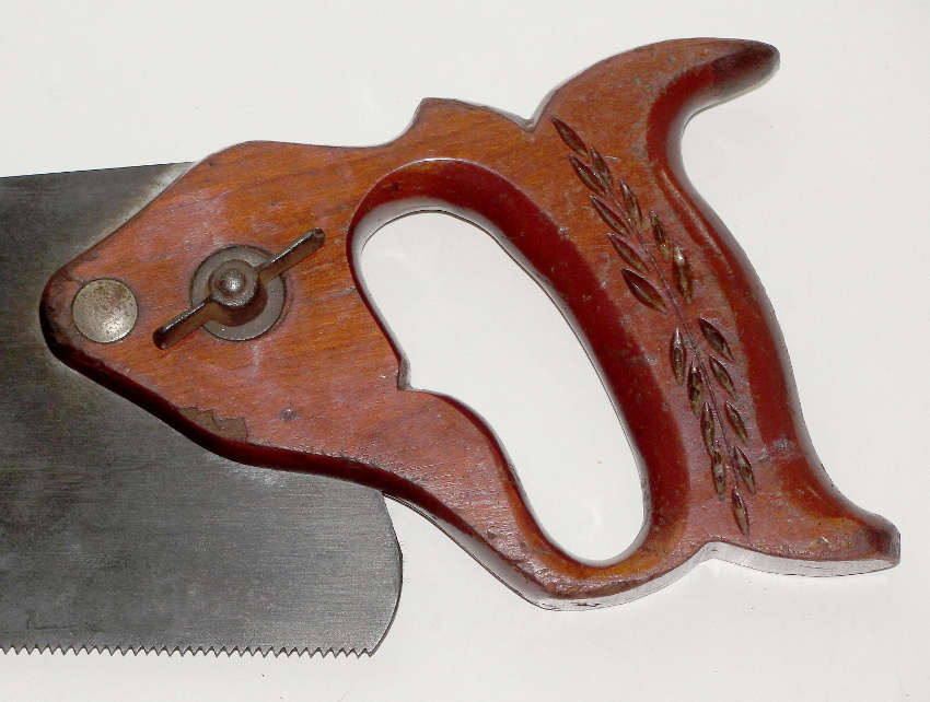 George H. Bishop Hand hack Saw, 20 inches, 12 pts, adjustable apple handle